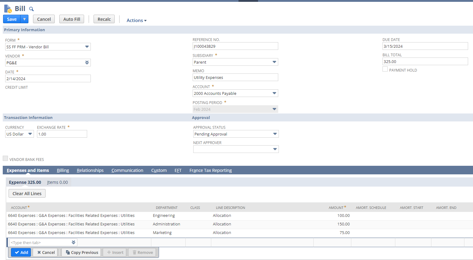 How to import vendor bills in NetSuite with a CSV import template